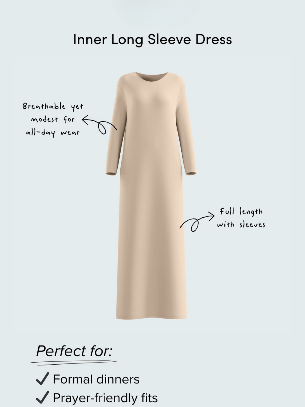 Inner Longsleeve Dress – TudungPeople Singapore (TudungPeople Int. Pte ...
