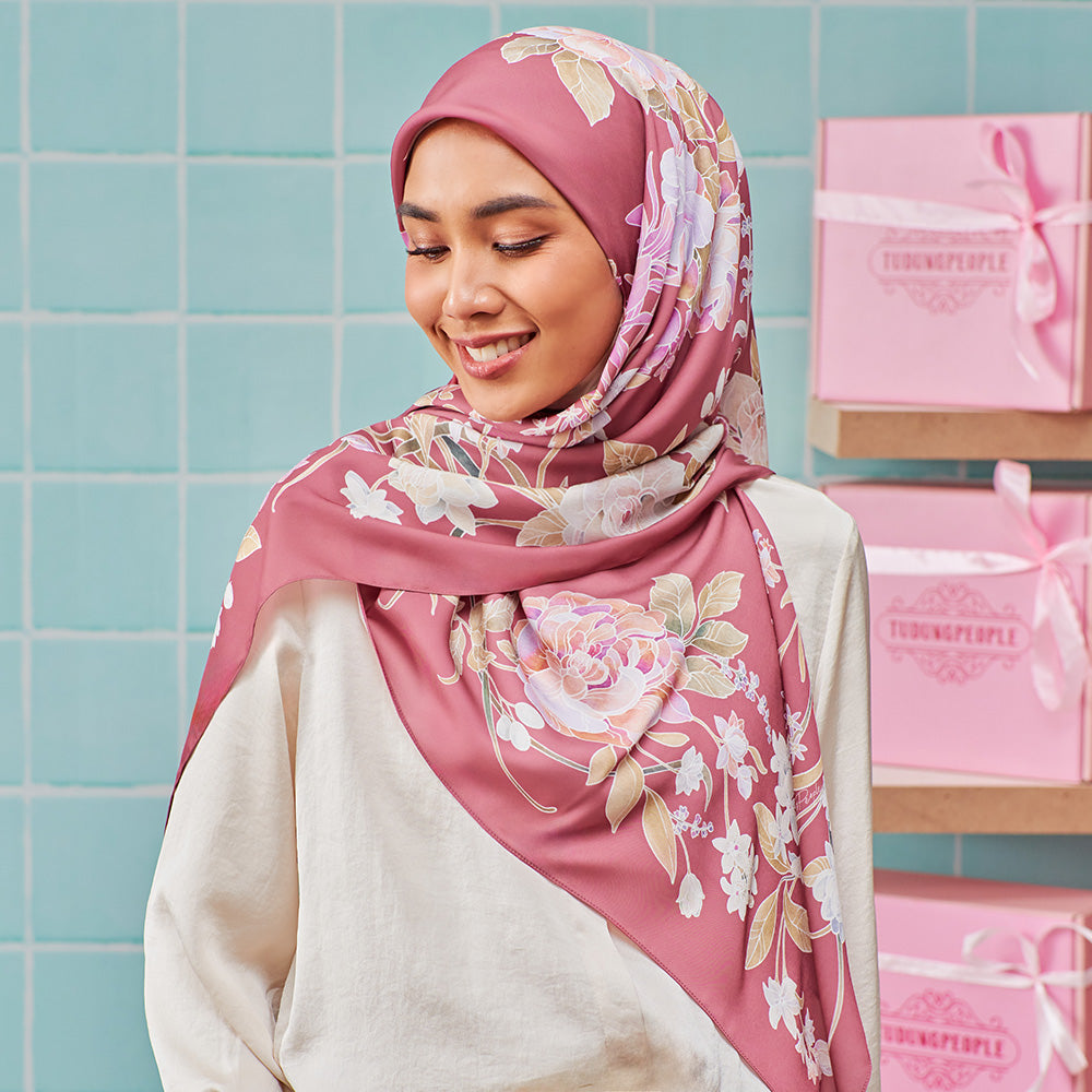 LE Batik Floral - Ruby (SQ) – TudungPeople Singapore (TudungPeople Int ...