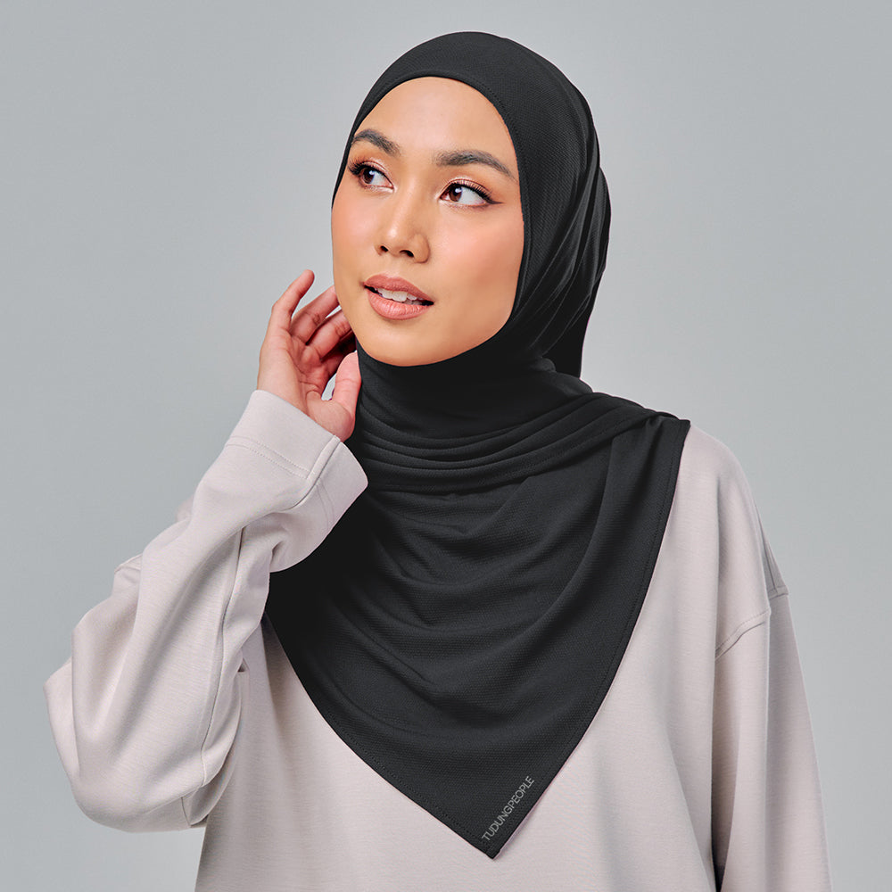Najwa Sport Shawl 3.0 - Black – TudungPeople Singapore (TudungPeople ...